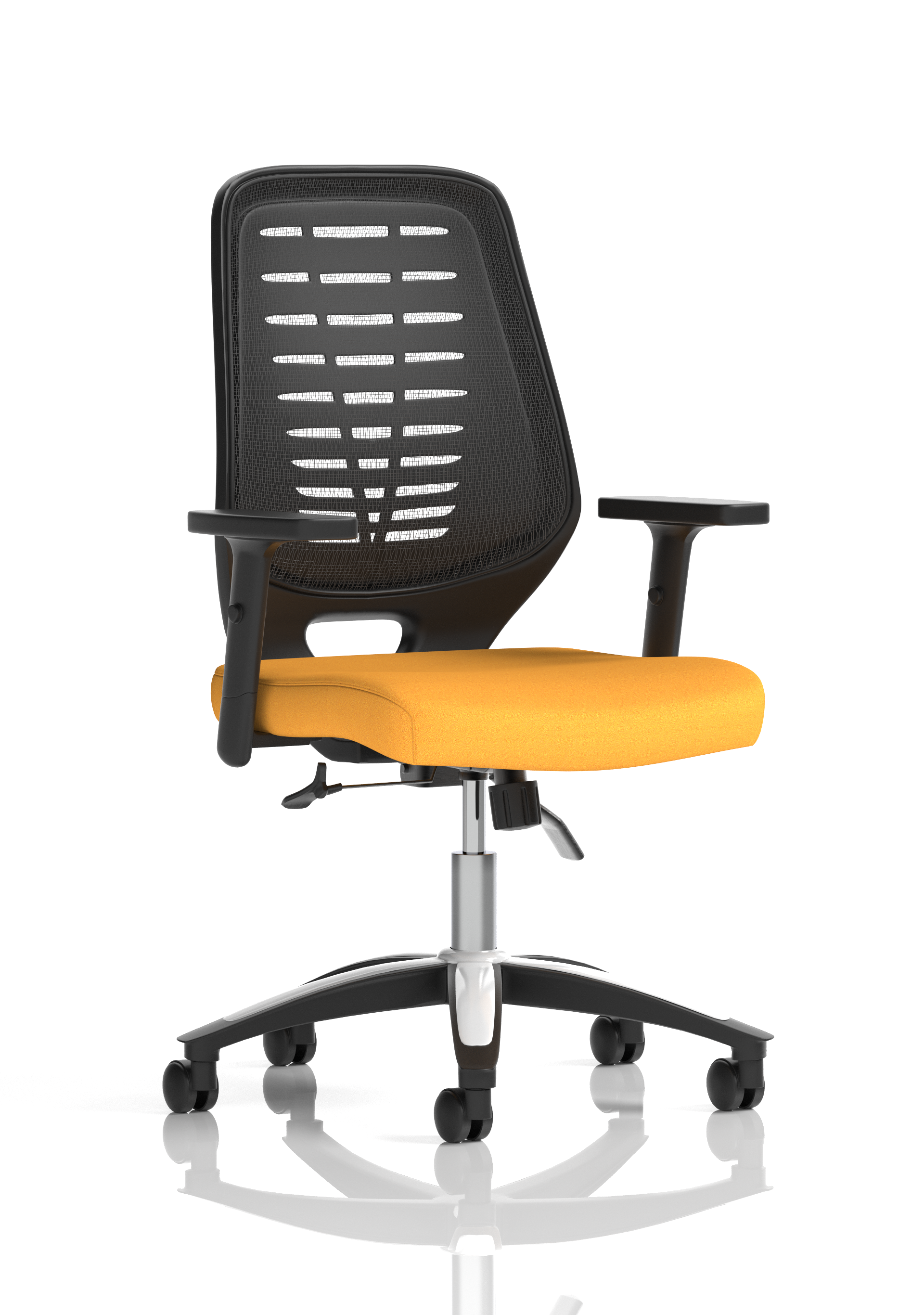 Relay Medium Mesh Back Task Operator Office Chair with Arms – FURNY